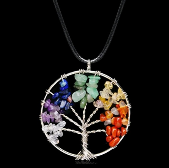 Artisan Crafted | Jewelry | Natural Gemstone Tree Of Life Pendant ...